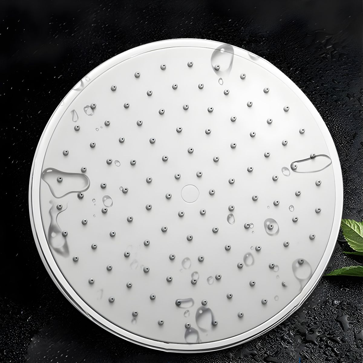 Modern Silver Shower System with Adjustable Flood Spray Pattern and ...
