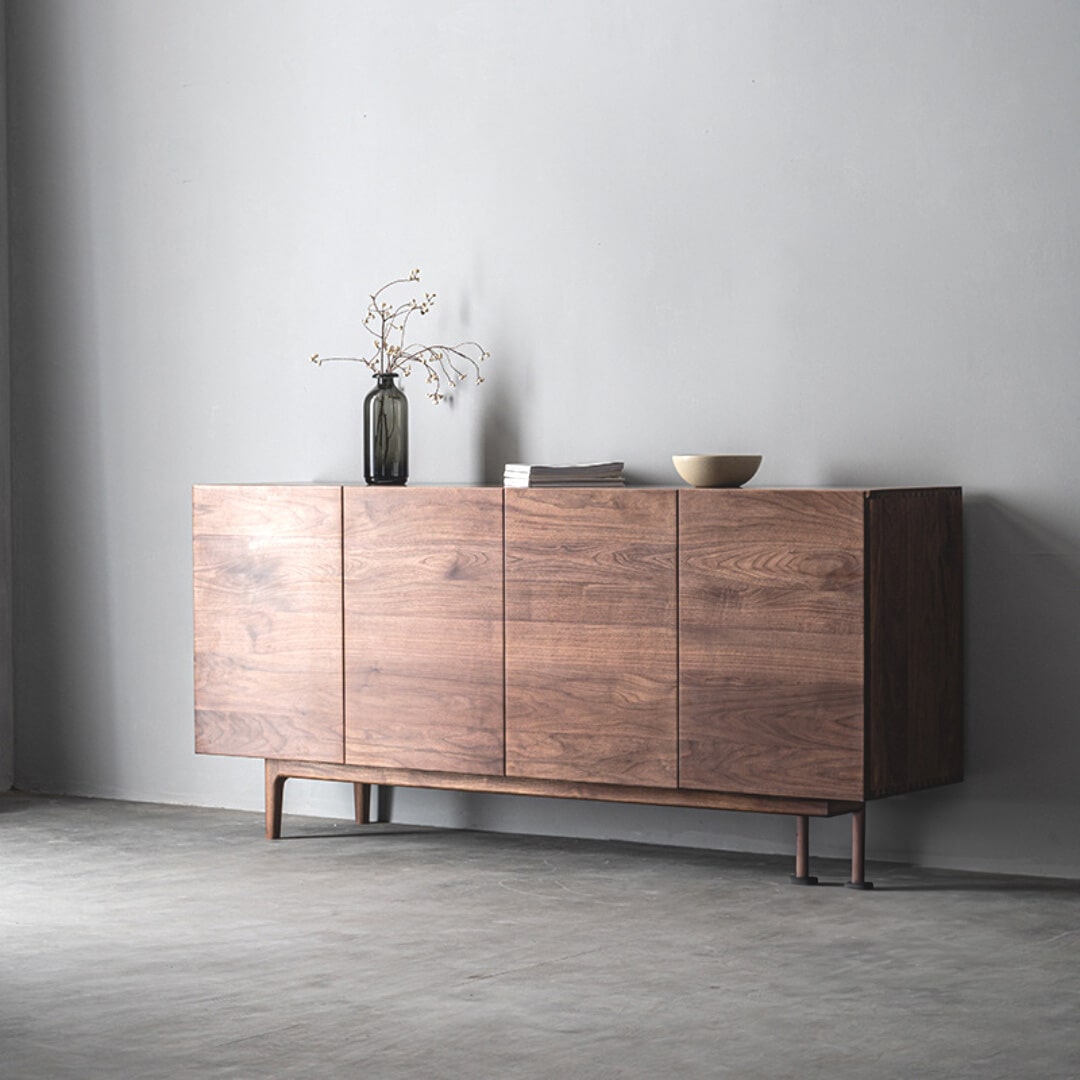 Jenna Solid Walnut Wood Sideboard – OVeee
