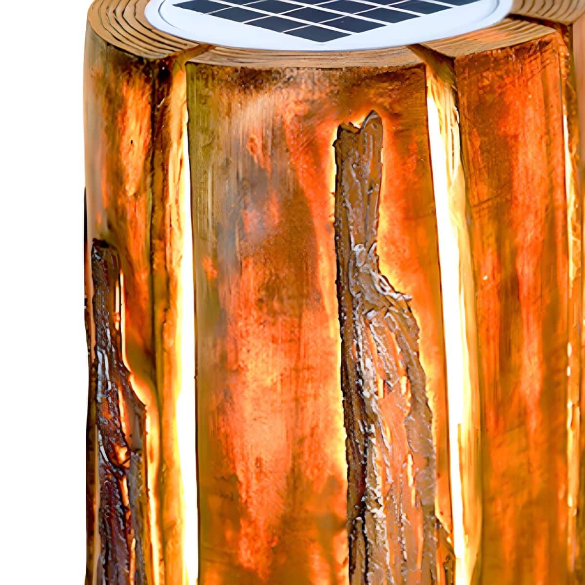 Contemporary Tree Stump Outdoor Lawn Light in Brown for Courtyard ...