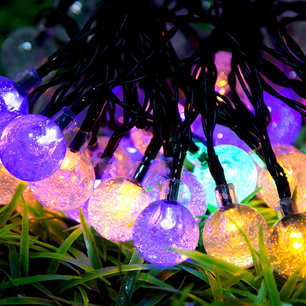 Bubble Crystal Ball LED Fairy Light Modern Style Clear Solar Powered ...