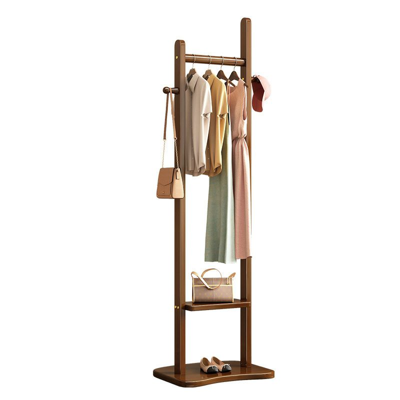 Contemporary Solid Wood Coat Tree with Stand and Exposed Storage – OVeee