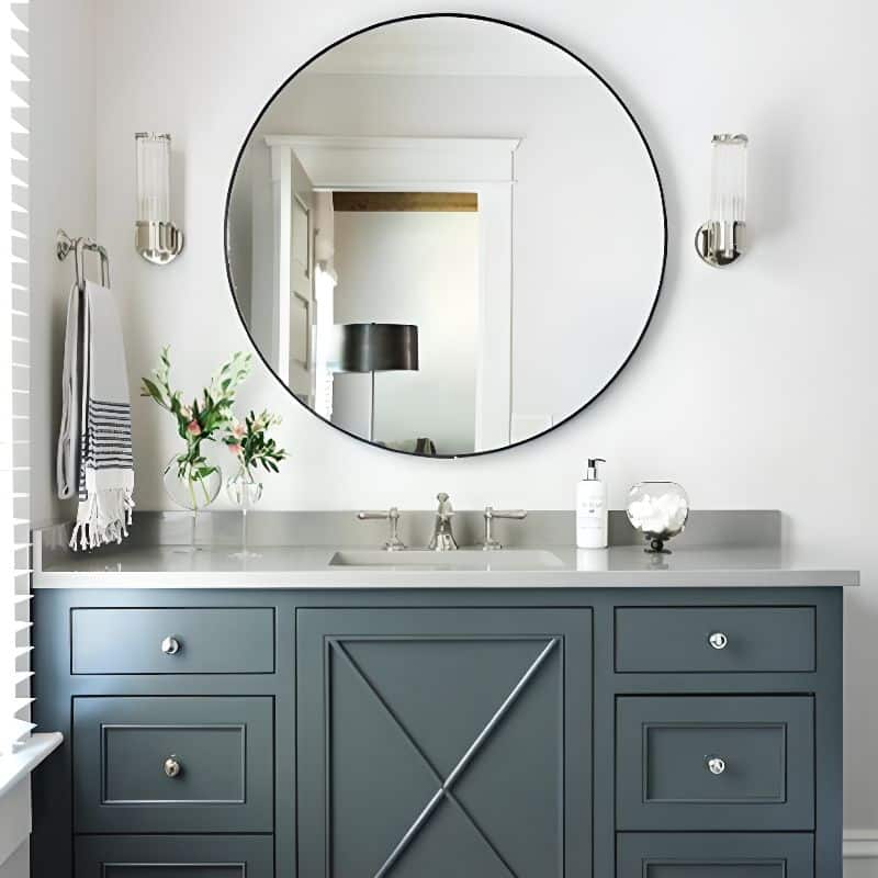 Modern Transparent Glass Cylinder Bathroom Vanity Light with Glassy ...